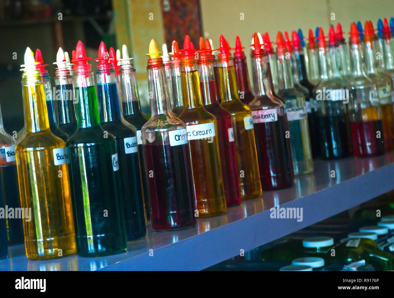Flavoring syrups hi-res stock photography and images - Alamy