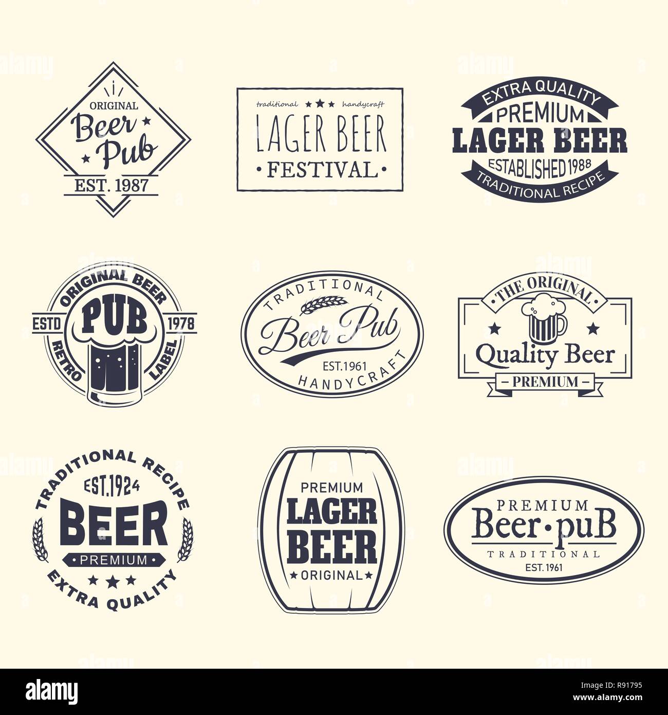 Pub insignia Stock Vector Images - Alamy