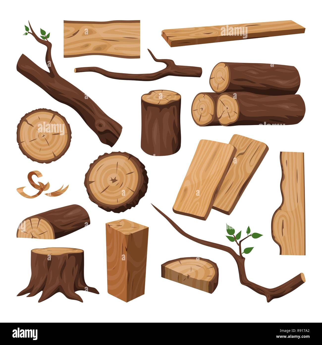 Stack wooden log cut Stock Vector Images - Alamy