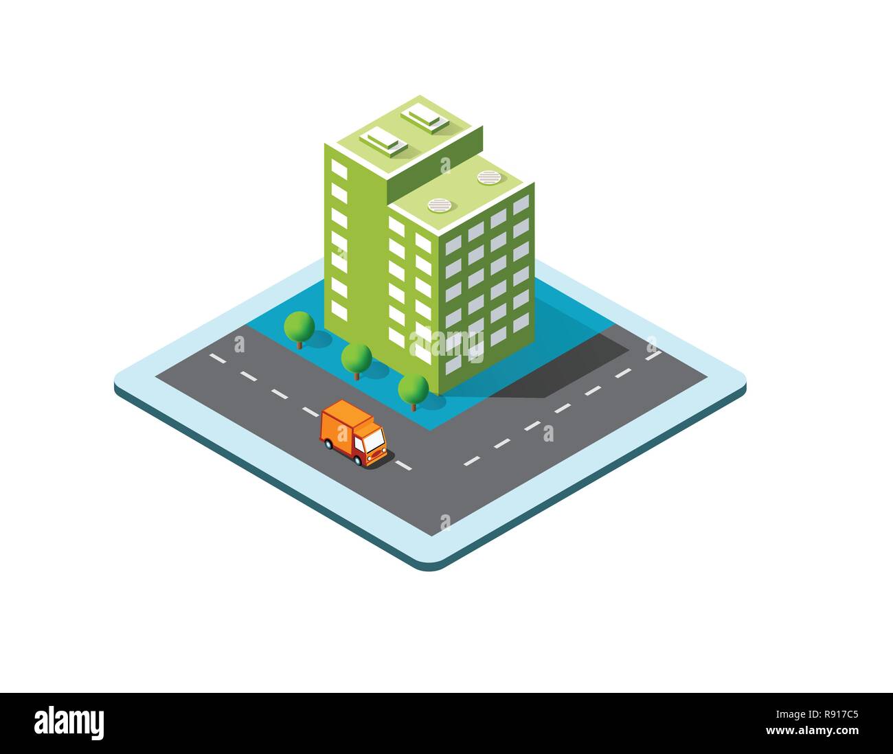 Colorful 3D isometric icon city of skyscrapers Stock Vector Image & Art ...