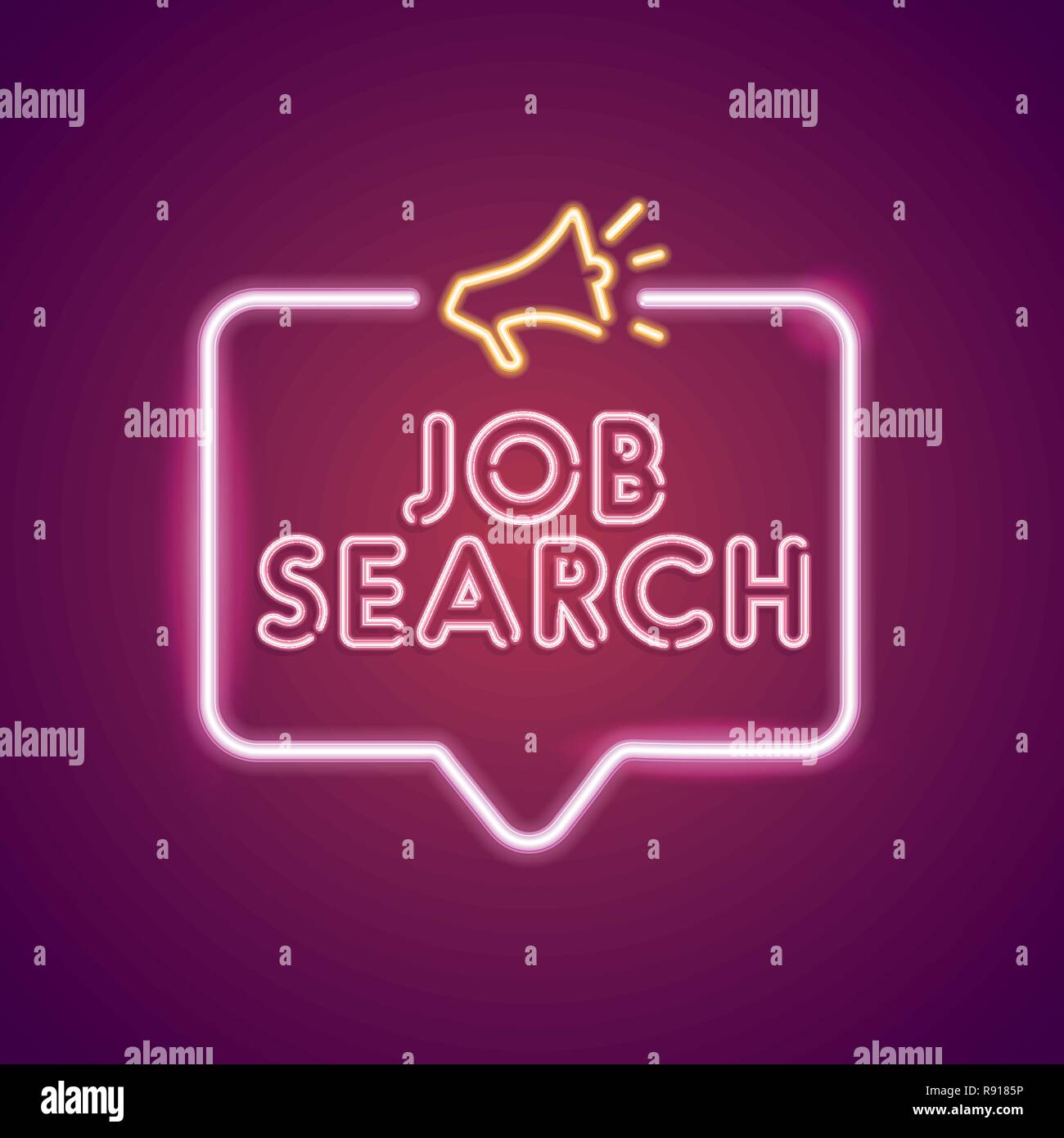Job Search neon employment sign Stock Vector Image & Art - Alamy