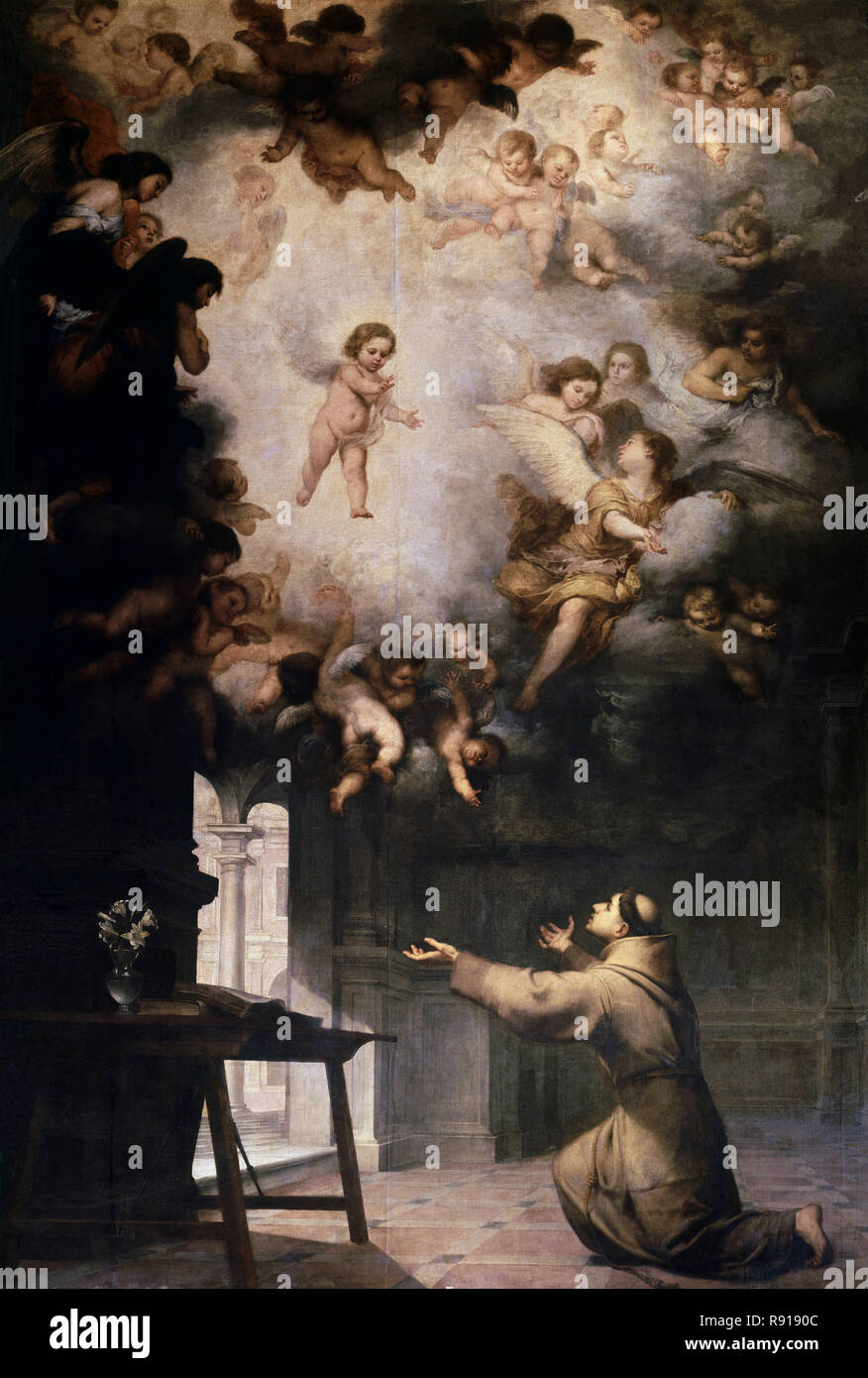 Vision of St. Anthony of Padua - 17th century - oil on panel - Spanish Baroque. Author: MURILLO ...