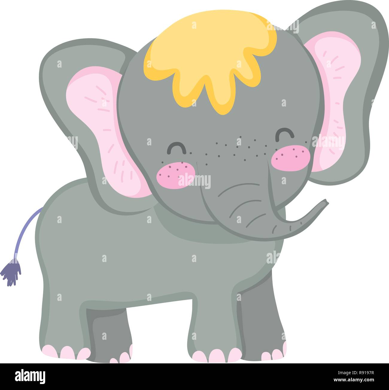 cute and little elephant character Stock Vector Image & Art - Alamy