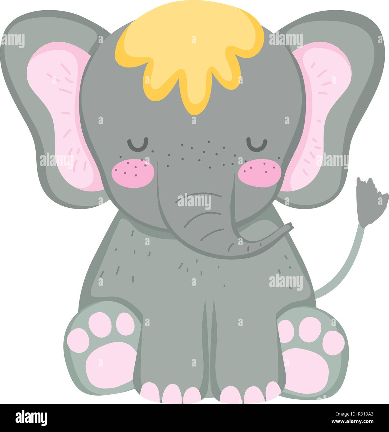 cute and little elephant character Stock Vector Image & Art - Alamy