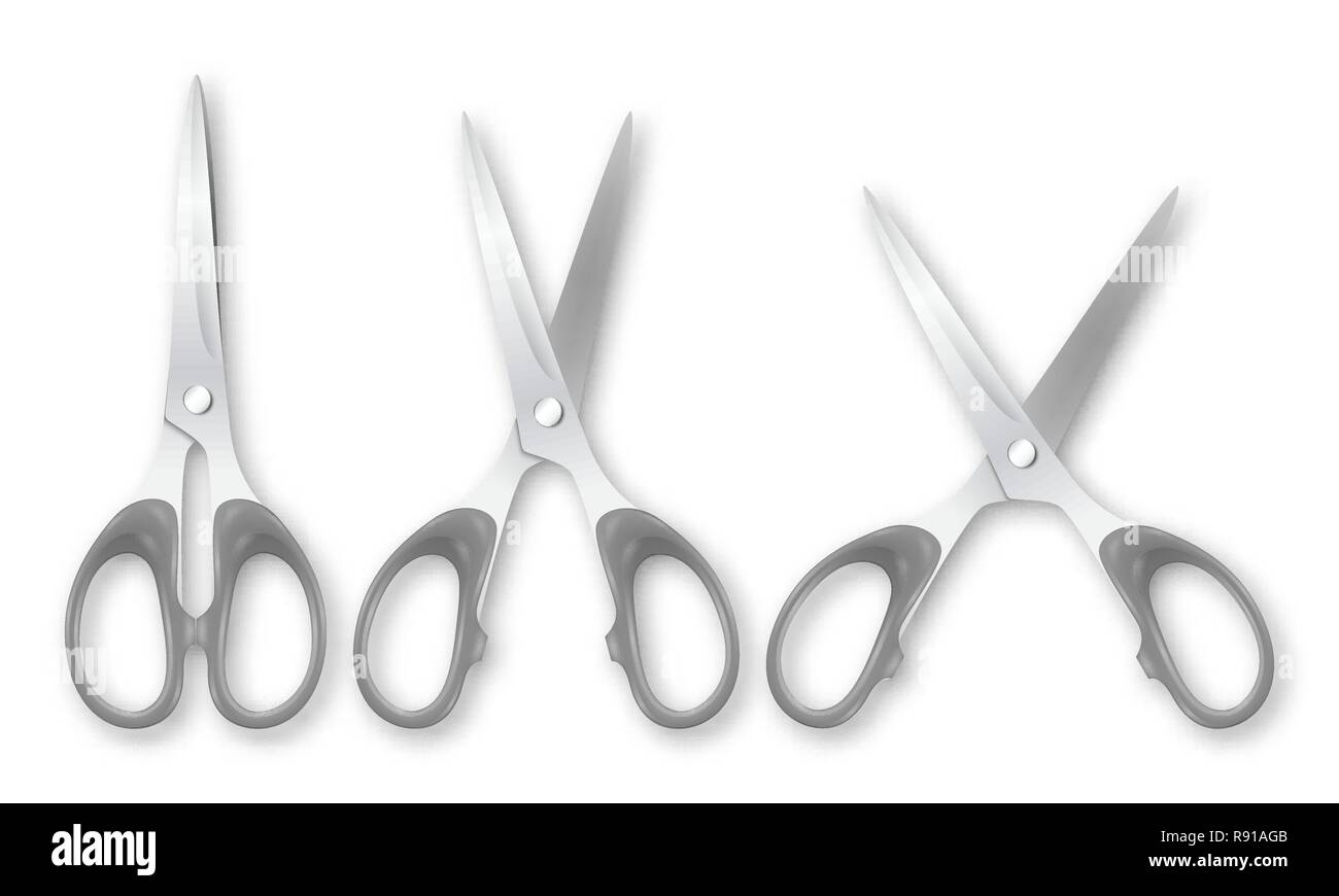 Scissor cutting 3d Stock Vector Images - Alamy