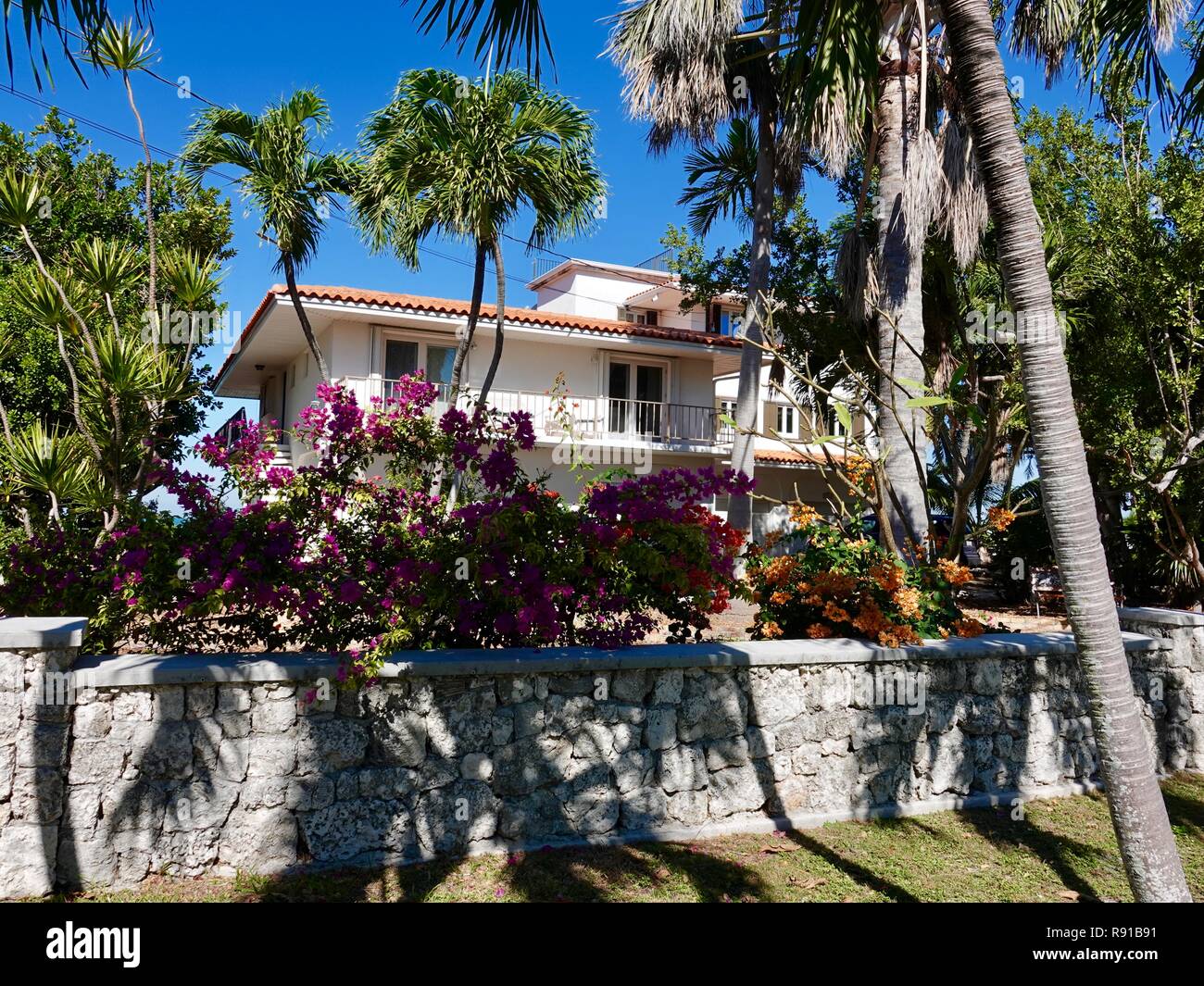 Private home with lush, tropical landscaping, located on the gulf side ...