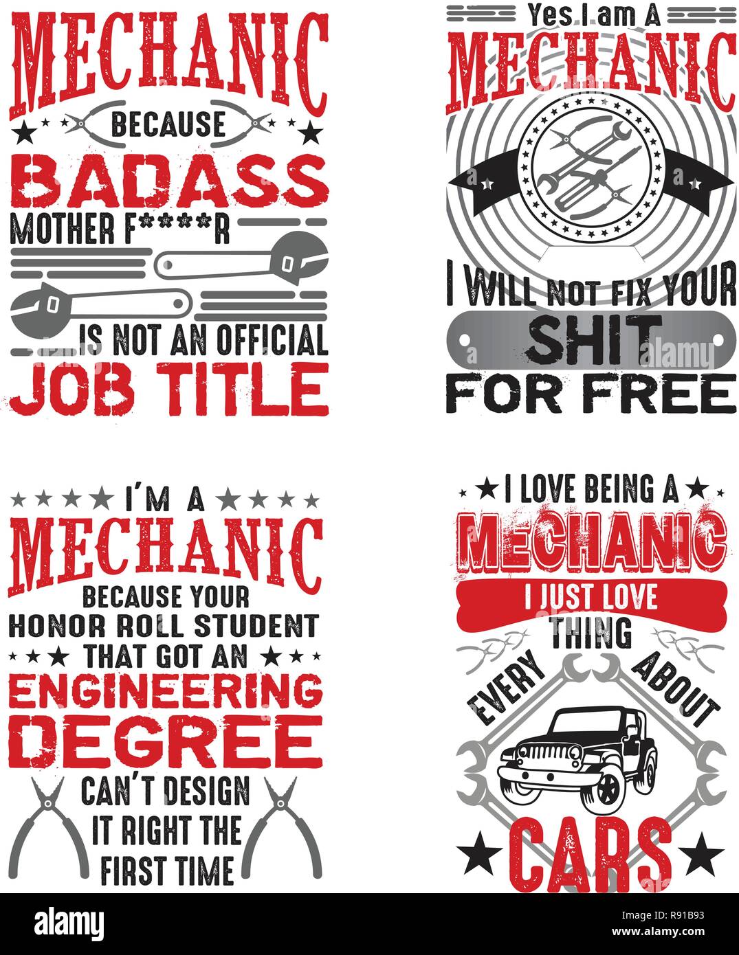 Mechanic Quote and Saying Set Stock Vector Image & Art - Alamy