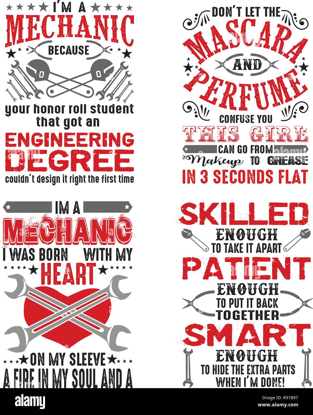 Mechanic Quote and Saying Set Stock Vector Image & Art - Alamy