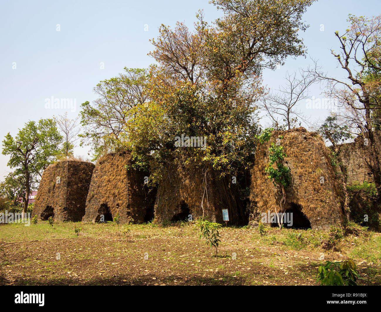 Ruins of the Iron Foundry at Kaladhungi, Uttarakhand, India Stock Photo ...