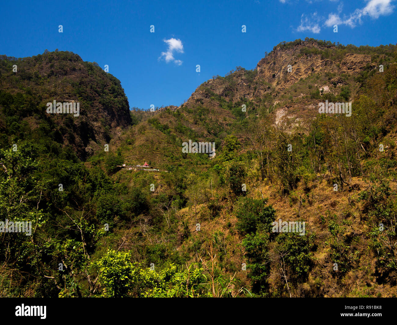 Kundal village on the Nandhour Valley, Kumaon Hills, where Jim Corbett ...