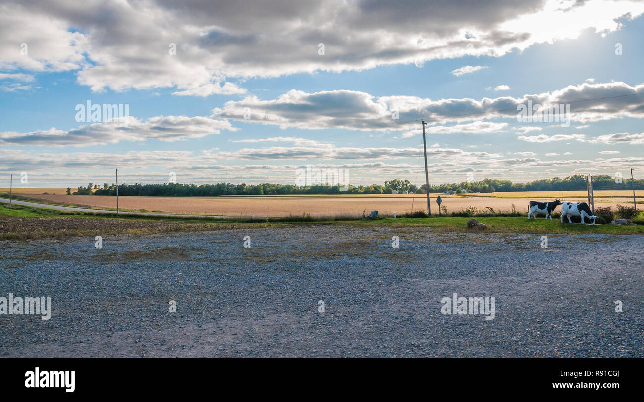 Dairy farm and surroundings photographed in Hudson, Iowa Stock Photo ...
