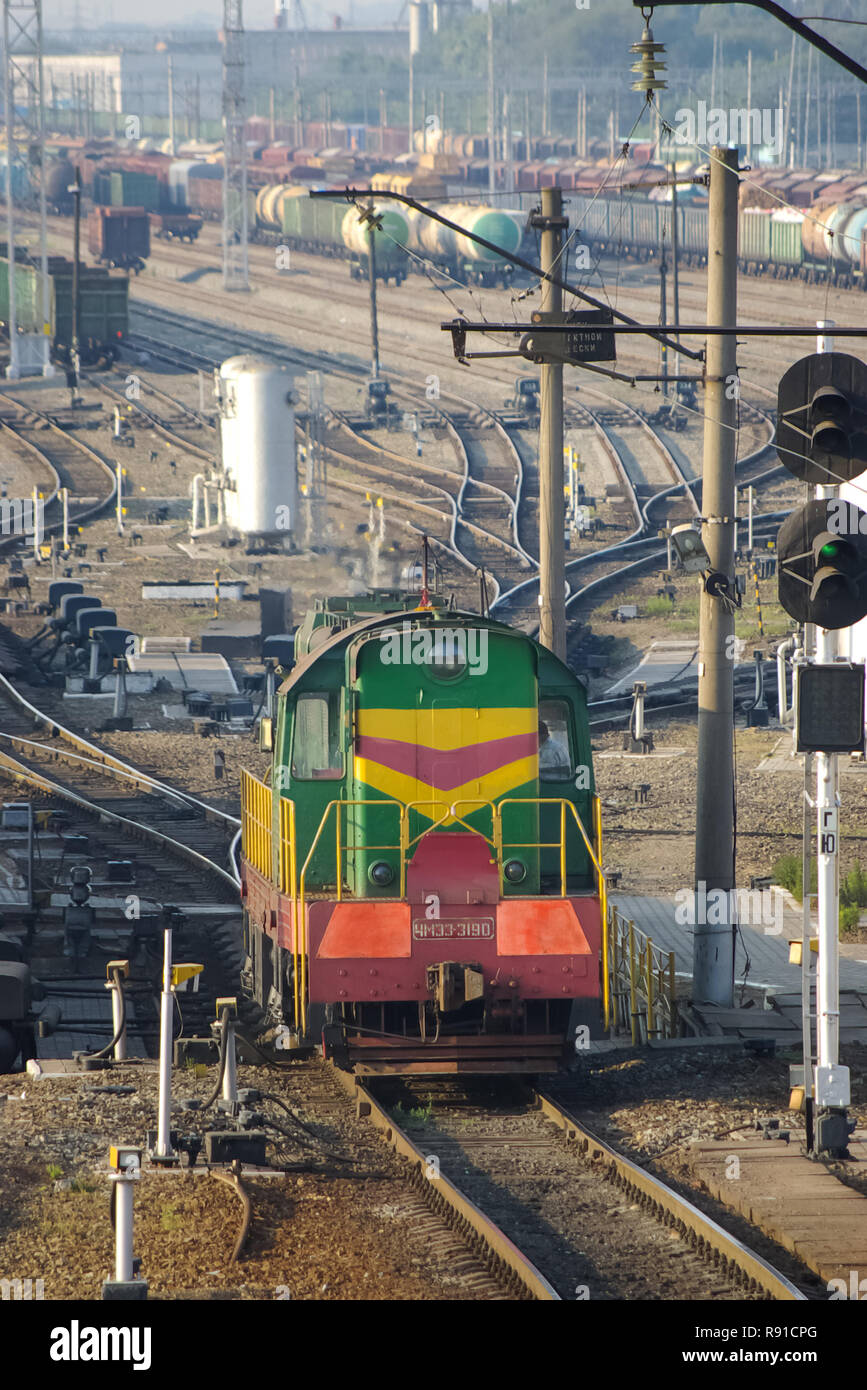 Soviet freight train diesel locomotive hi-res stock photography and ...