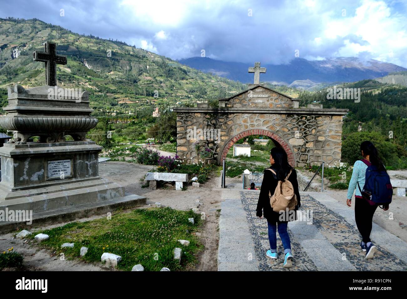 Cemetery - Old Yungay where an earthquake and landslide buried 25,000 ...