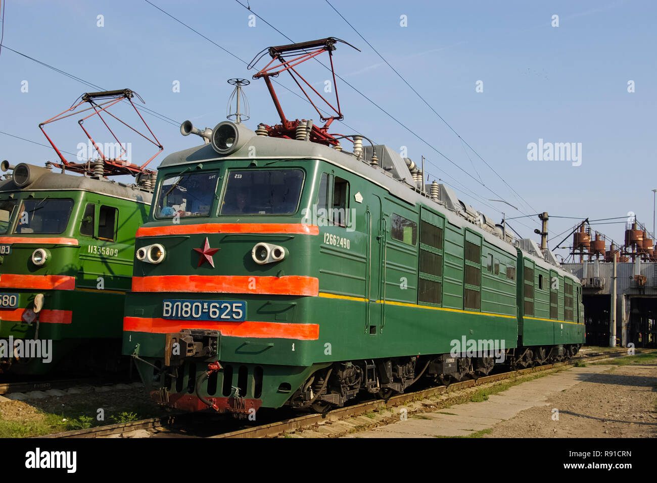 Novosibirsk, Russia - July 20, 2018: locomotive or engine is a rail ...