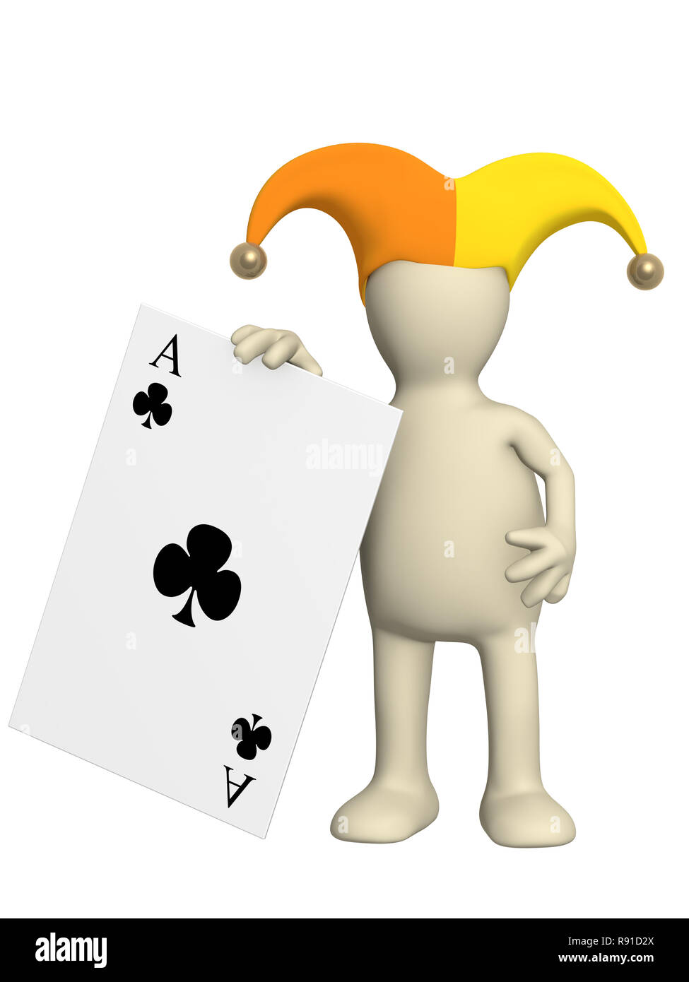 Joker in hand Cut Out Stock Images & Pictures - Alamy