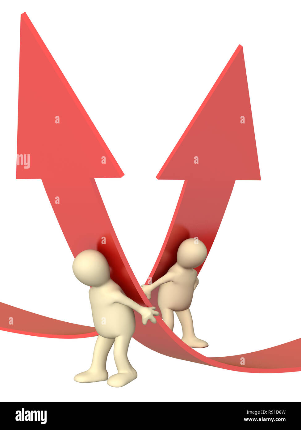 Conceptual image - competition of partners Stock Photo - Alamy