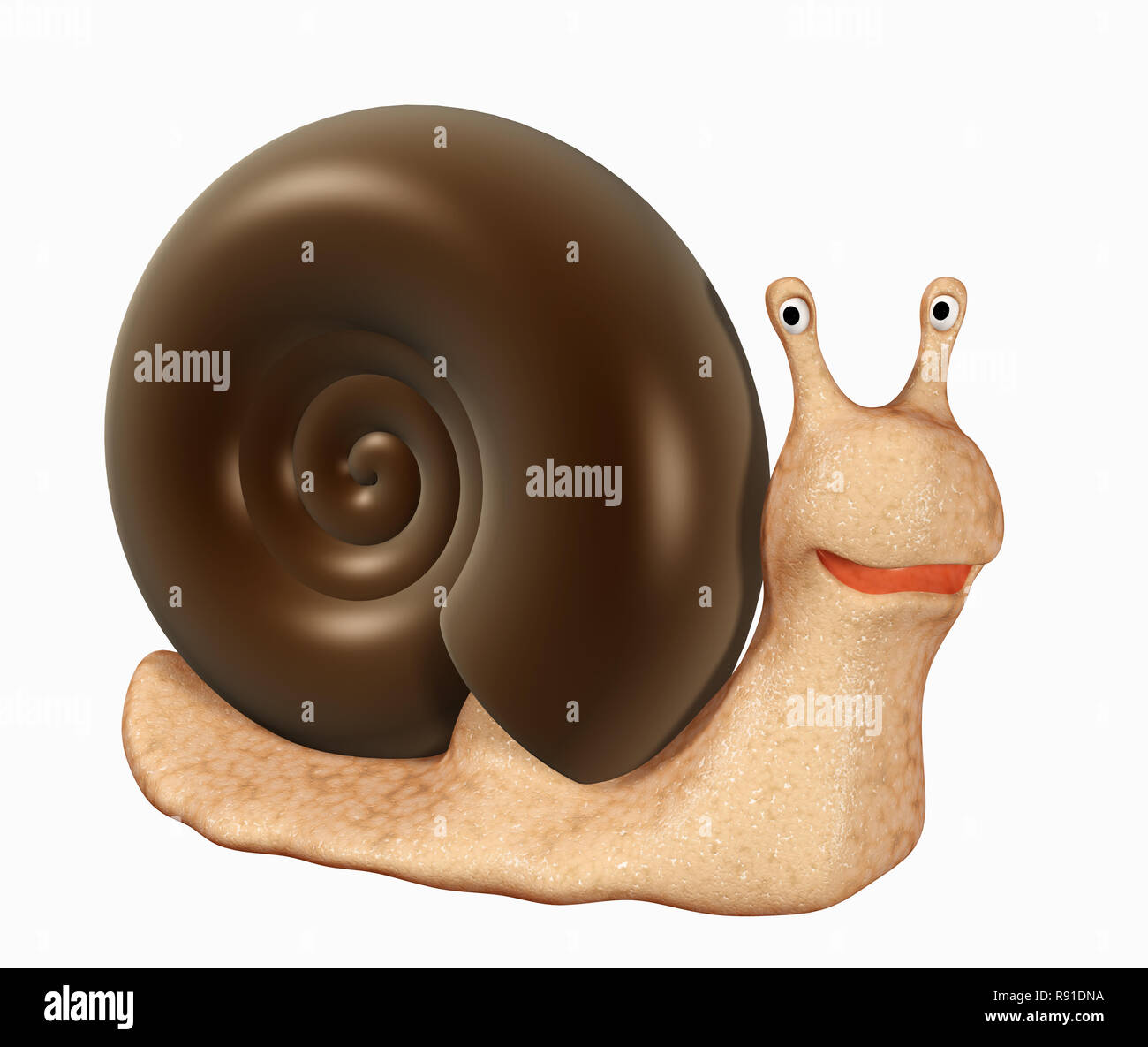 Cartoon brown slug happy smiling hi-res stock photography and images ...