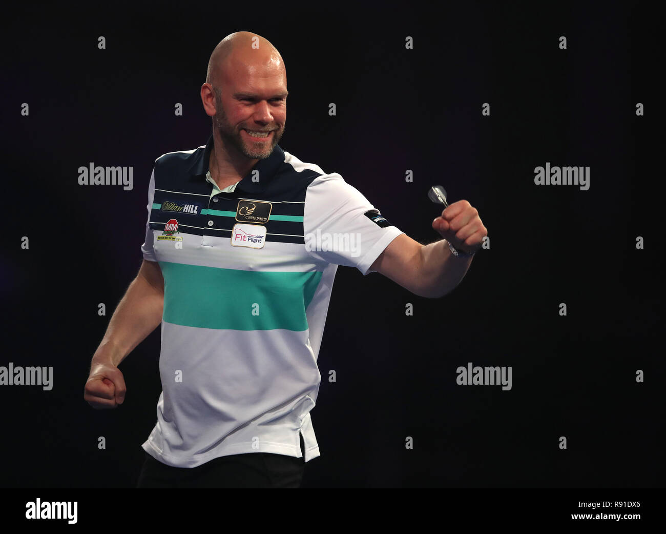 Daniel Larsson celebrates his win during day six of the William Hill ...