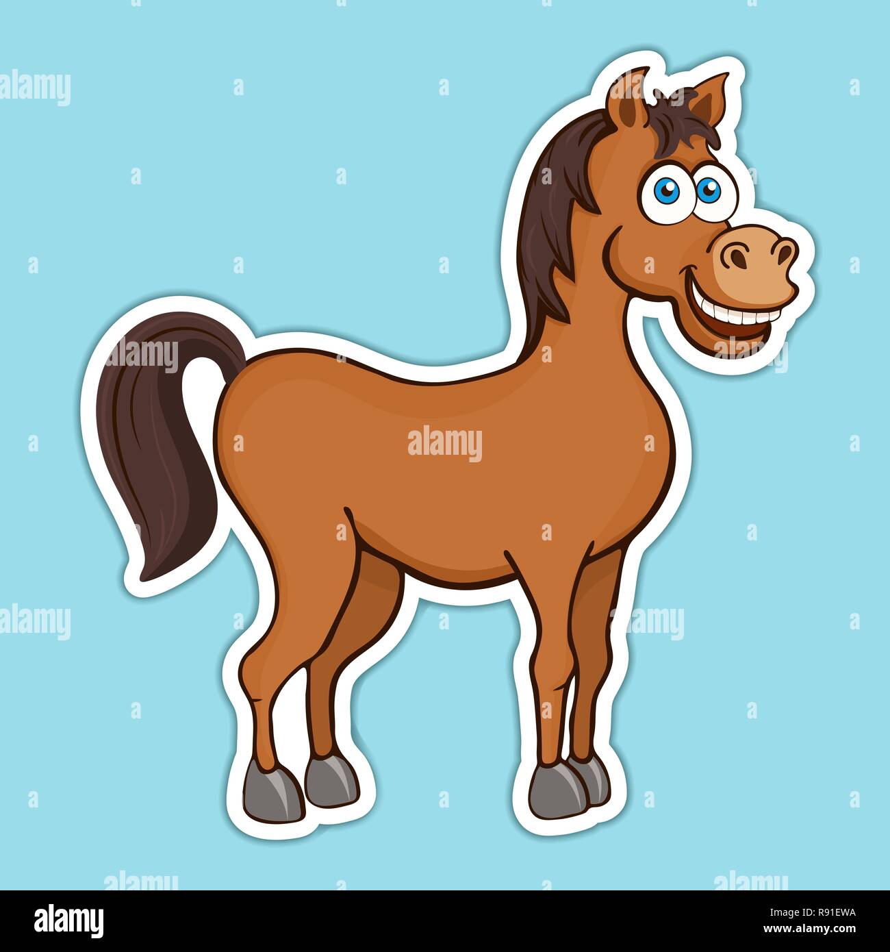 Smiling Horse Clip Art
