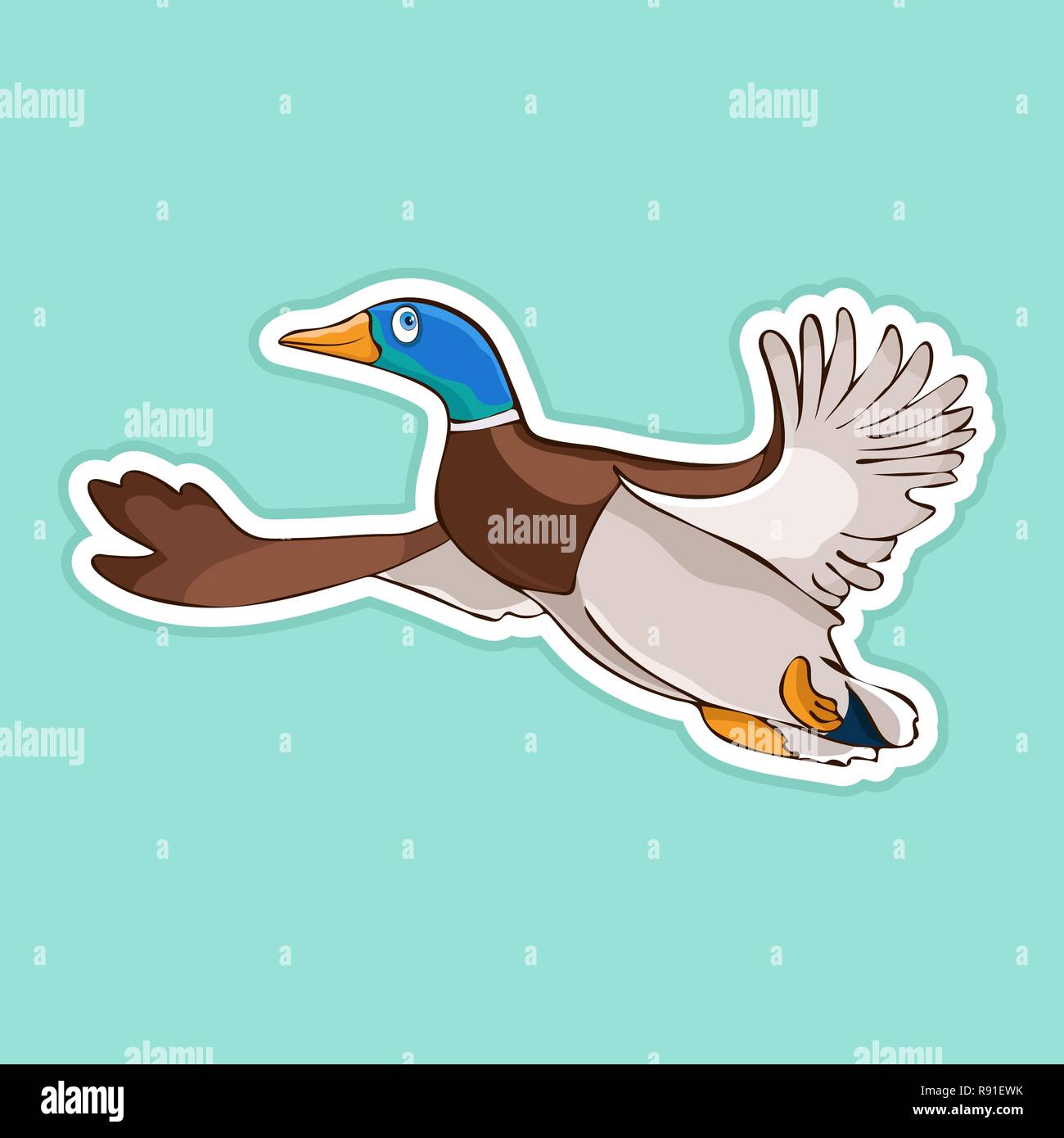 Cartoon duck flight hi-res stock photography and images - Alamy