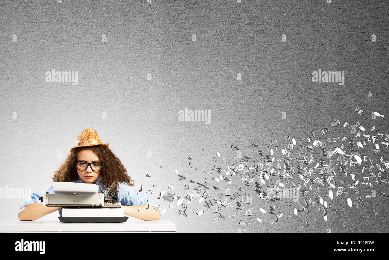 Creative inspiration of young female writer Stock Photo - Alamy