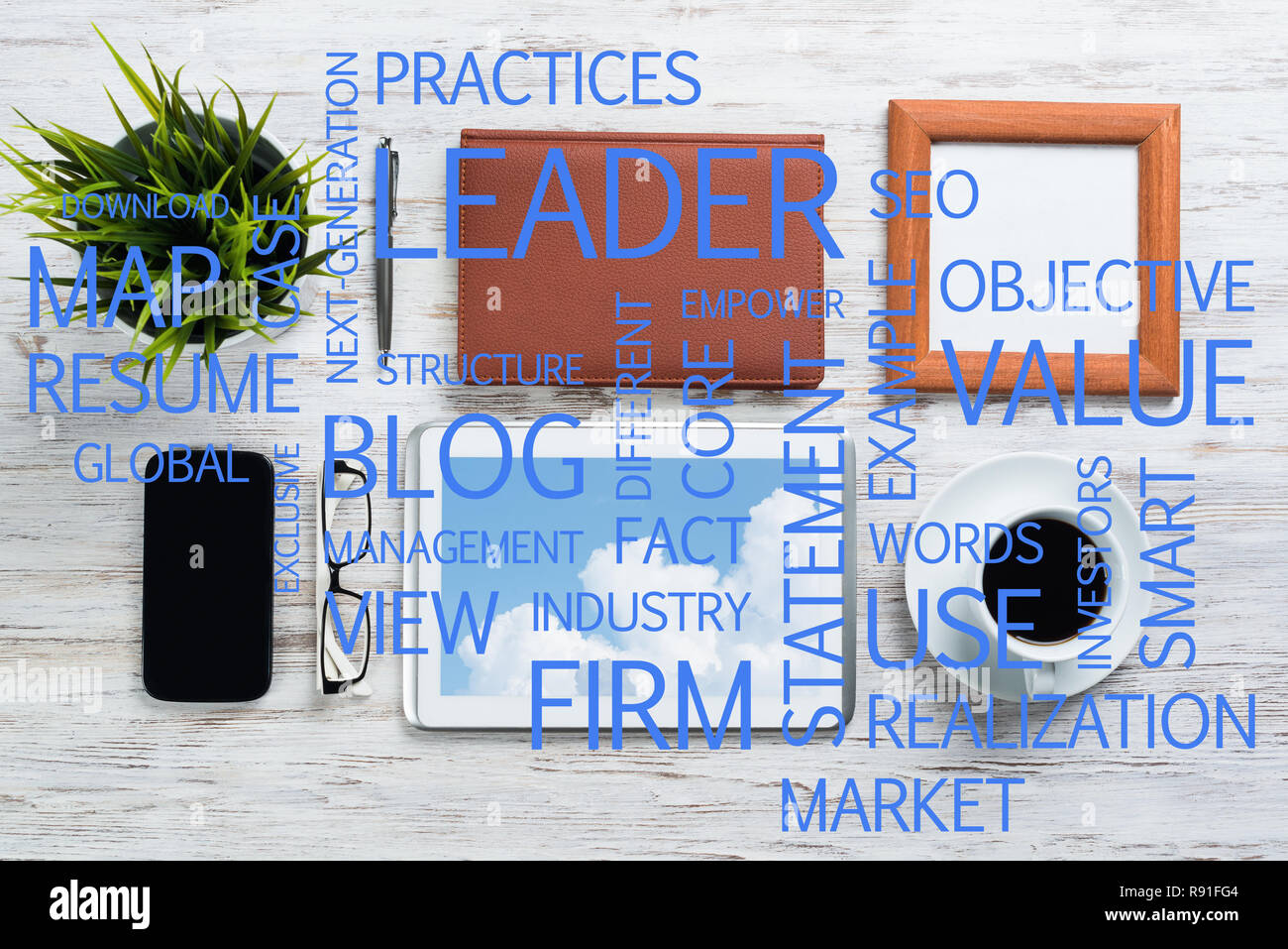 Modern workplace concept Stock Photo - Alamy