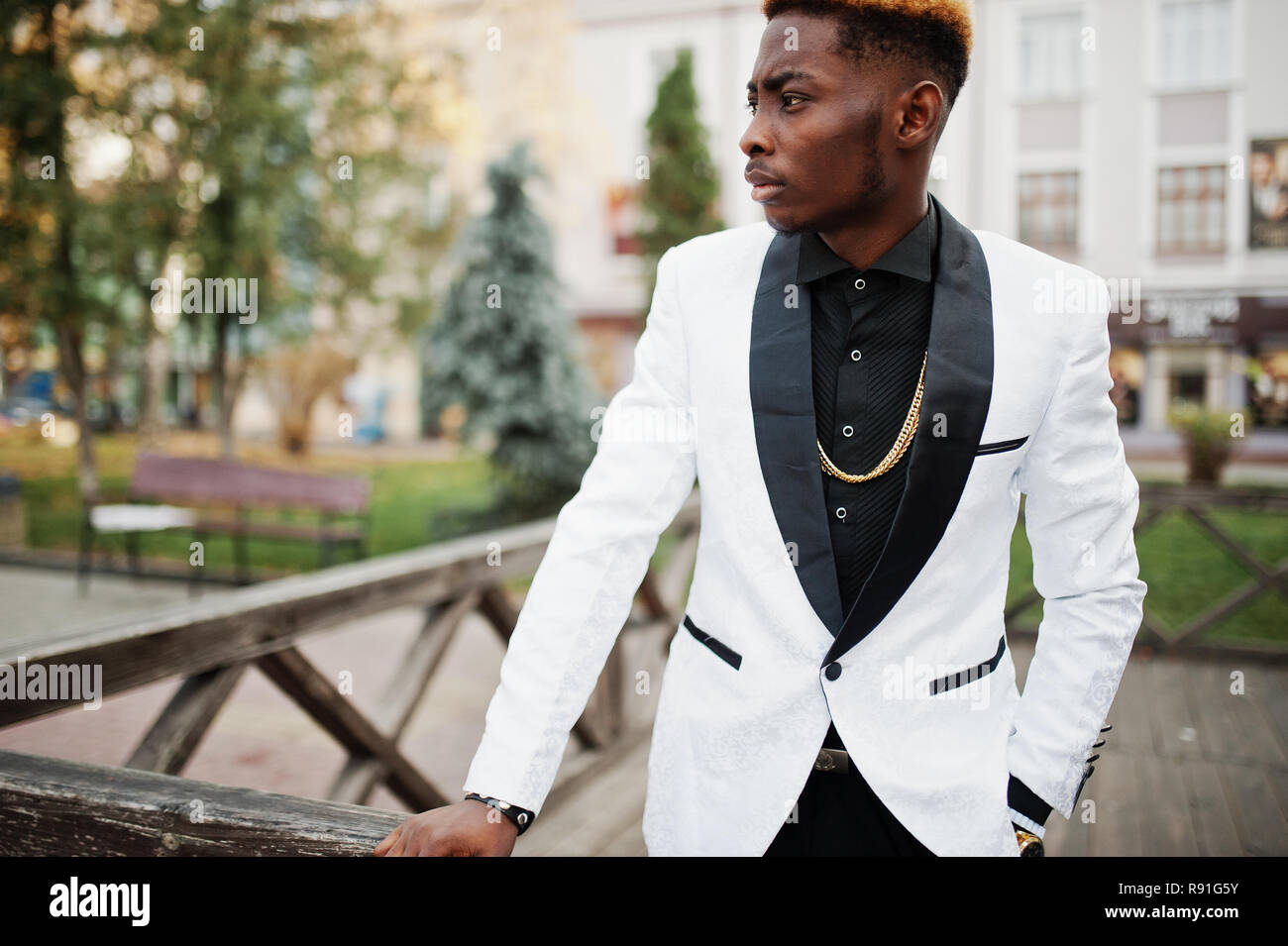 Black Man In White Tuxedo