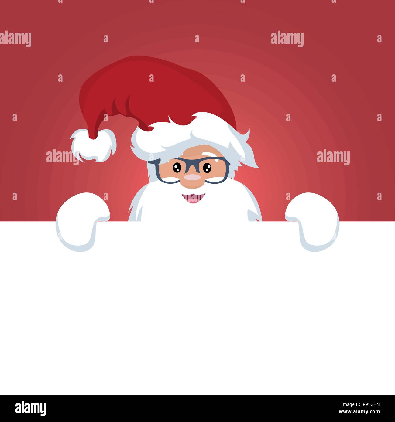 Cartoon christmas sign santa claus Stock Vector Images - Alamy