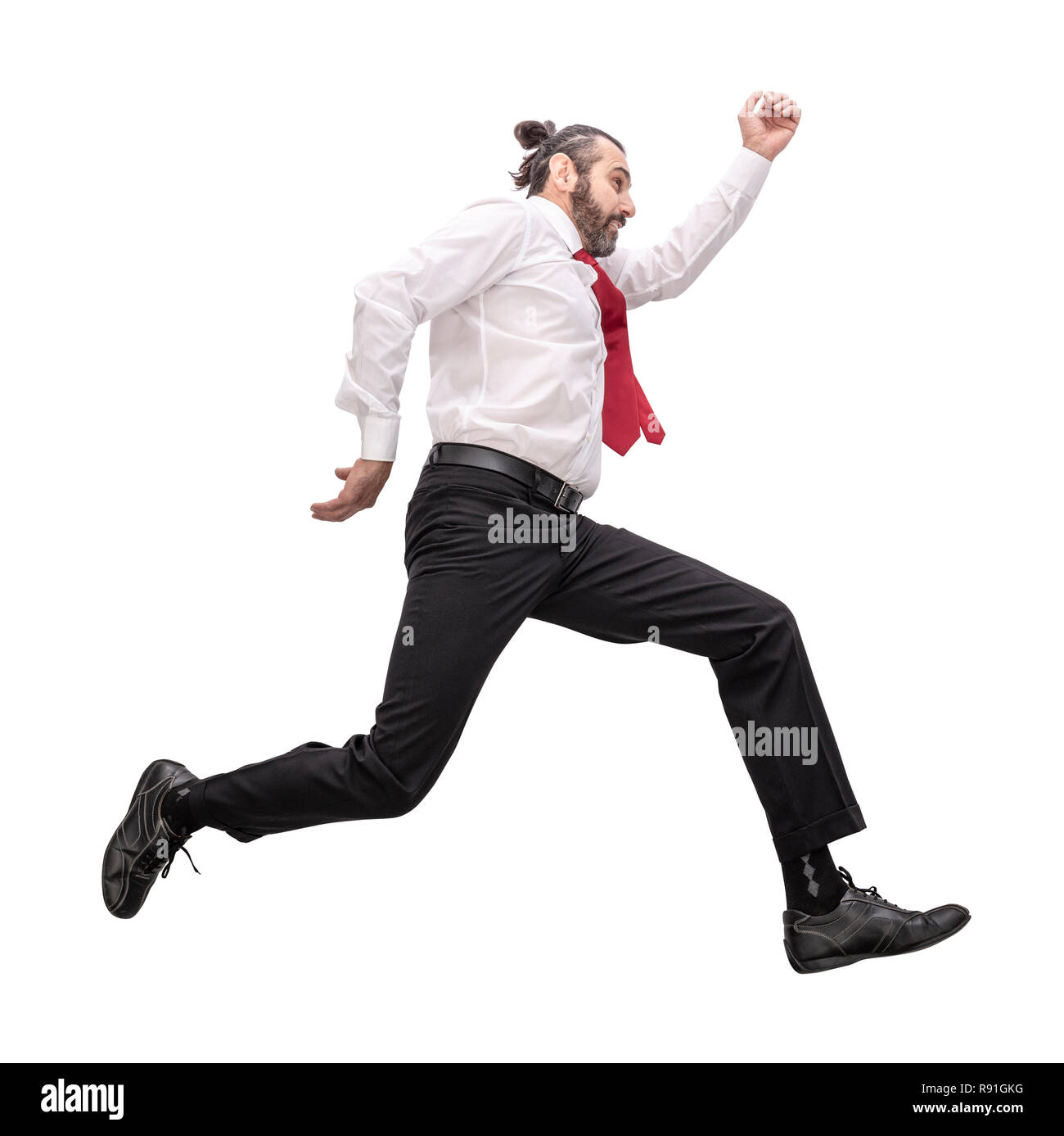 Isolated man jumping hi-res stock photography and images - Alamy