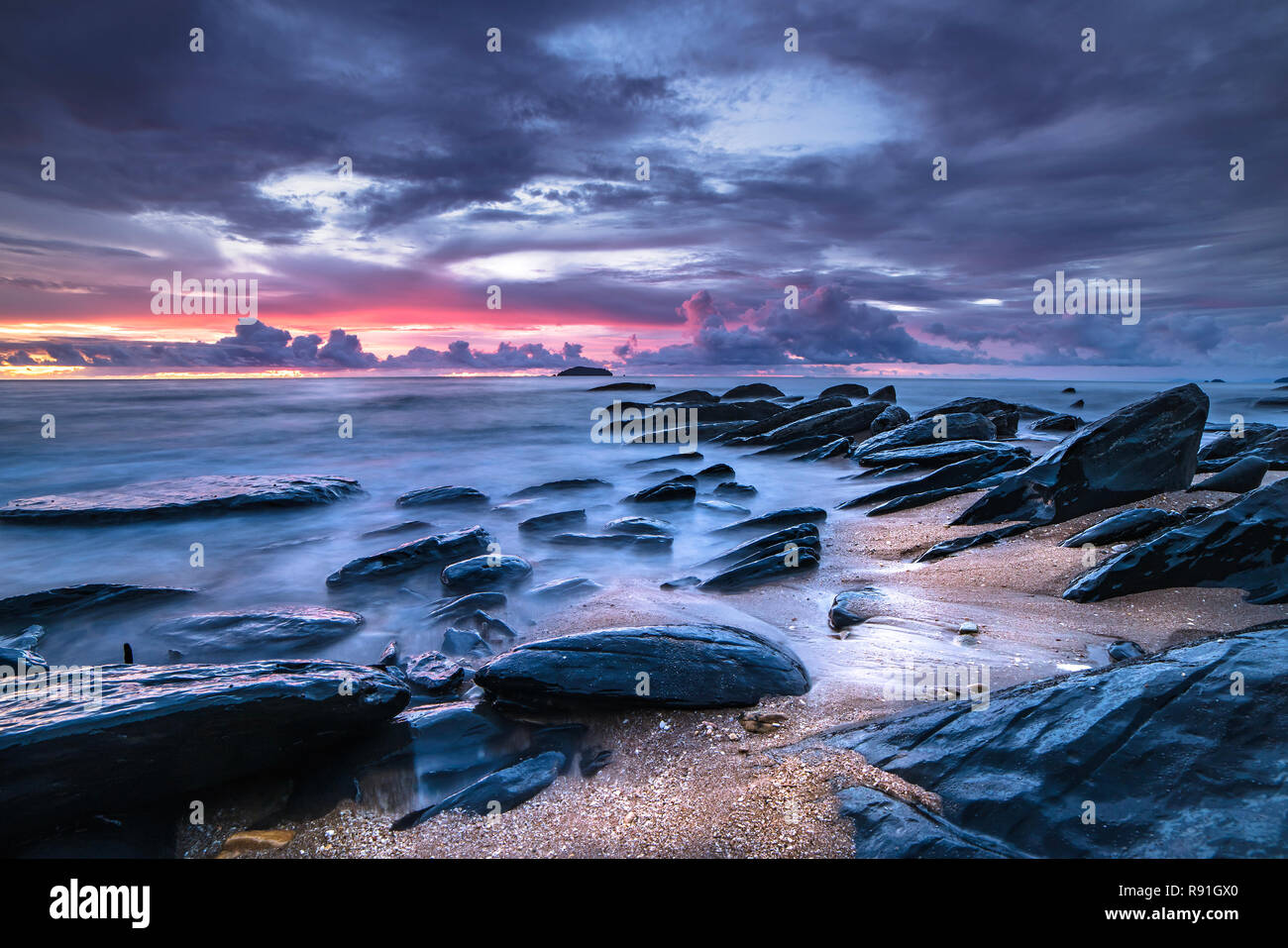 Rock beach Phuket Thailand Stock Photo - Alamy