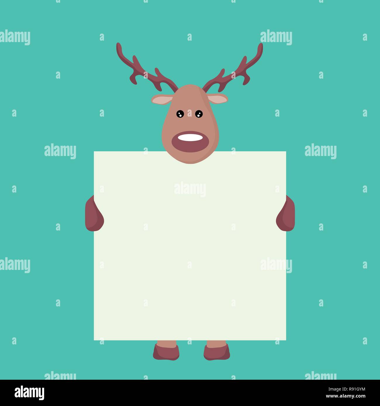 Santa holding a sign Stock Vector Images - Alamy