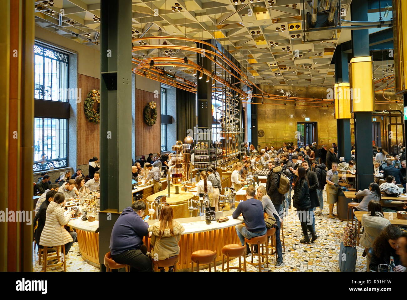 Milan, Italy - december 2018: The Starbucks Reserve Roastery and ...