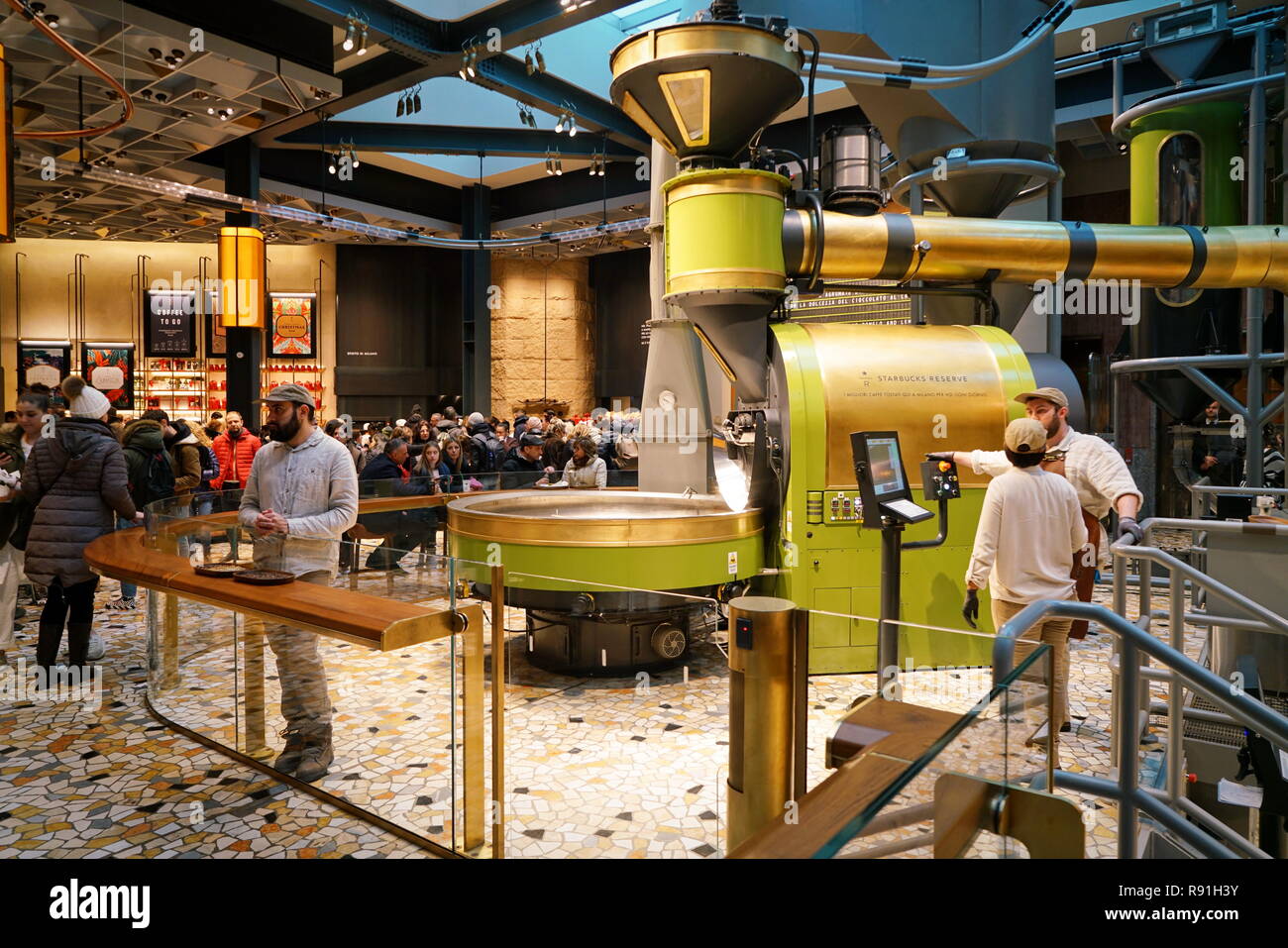 Milan, Italy - december 2018: The Starbucks Reserve Roastery and ...