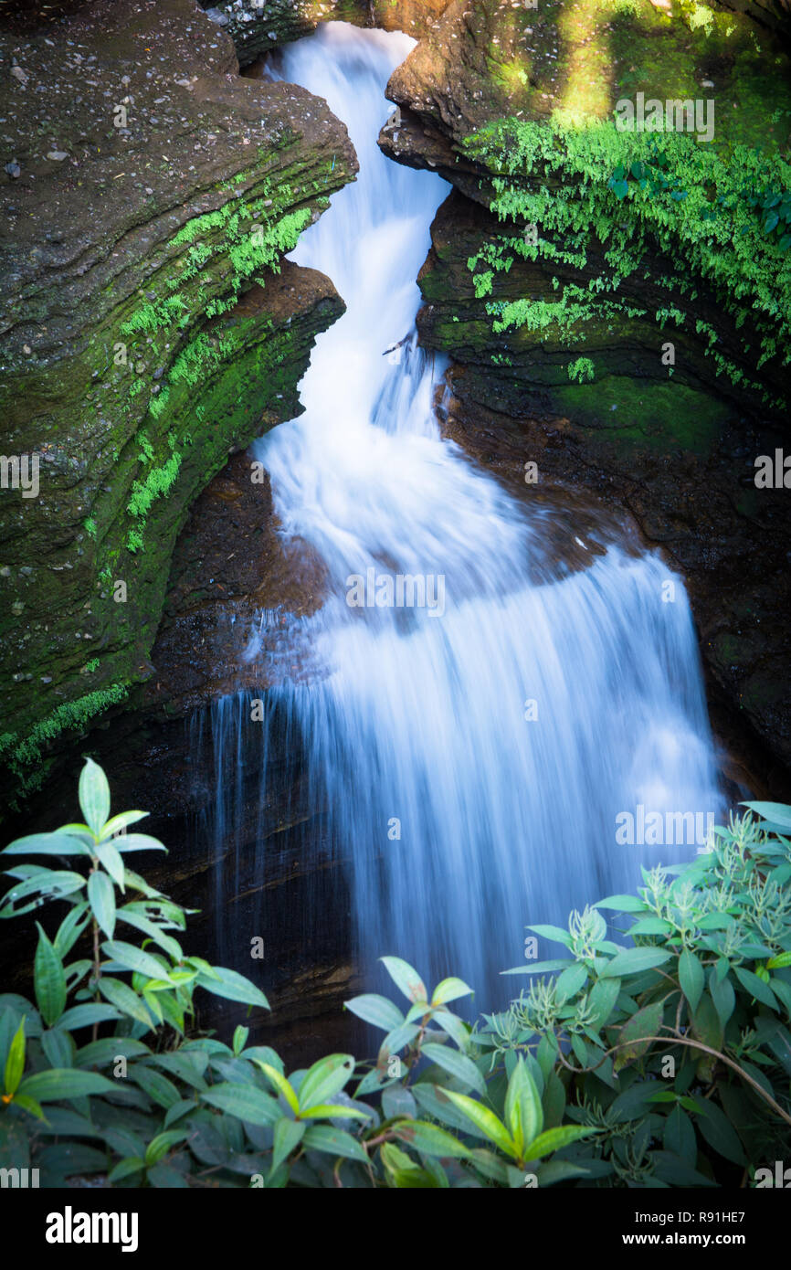 Popular place Davis fall waterfall from Pokhara nepal Stock Photo - Alamy