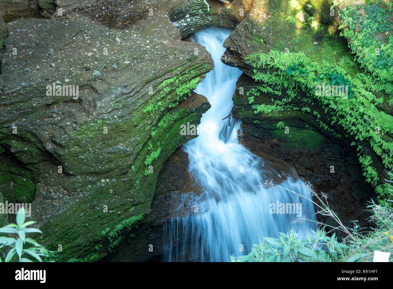 Popular place Davis fall waterfall from Pokhara nepal Stock Photo - Alamy