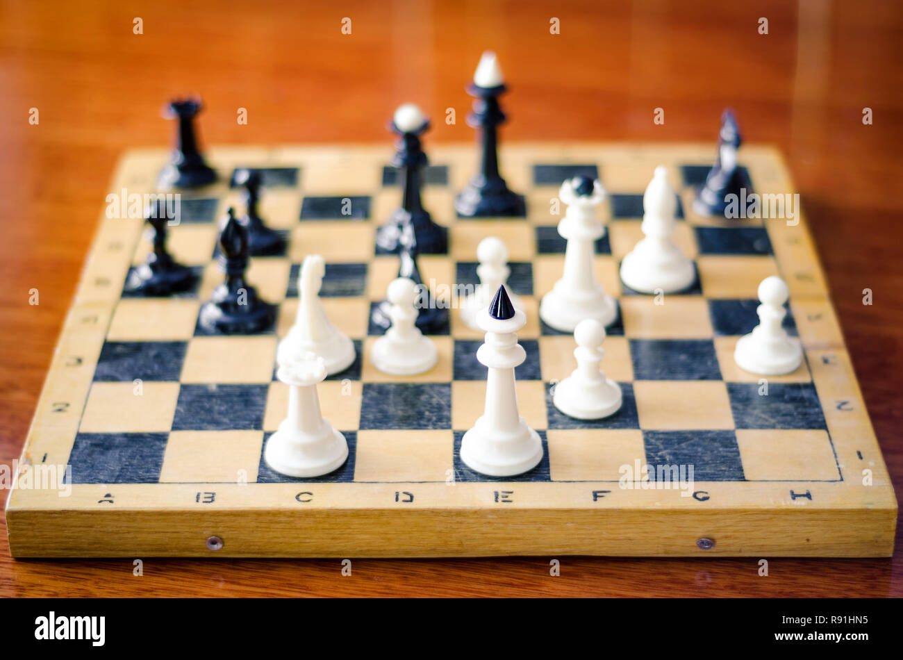 chess figures on a board Stock Photo - Alamy