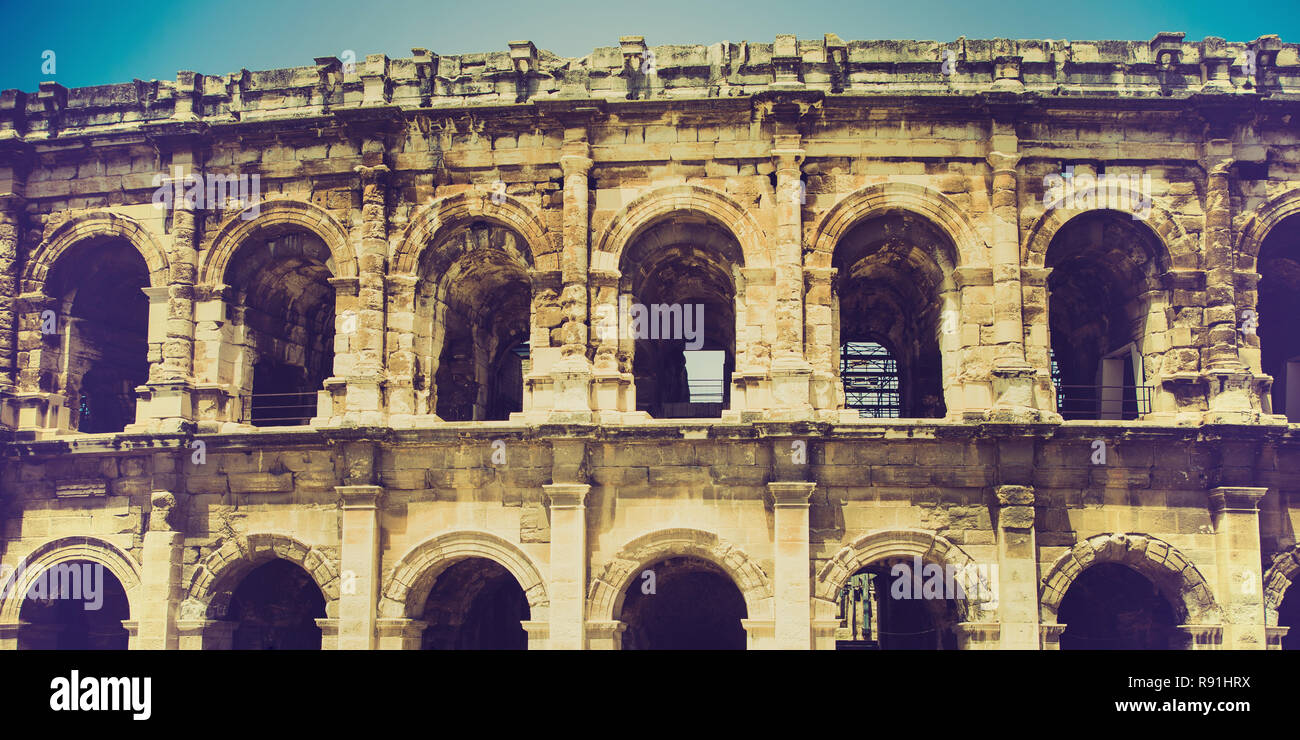 roman amphitheatre in Nimes, France Stock Photo - Alamy