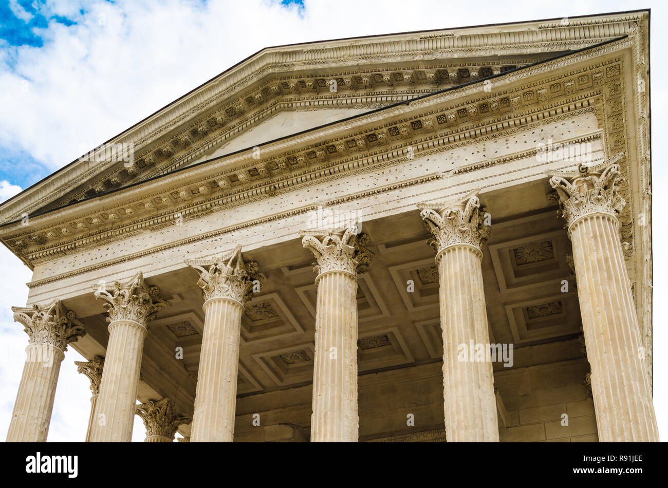 roman temple in Nimes, France Stock Photo - Alamy