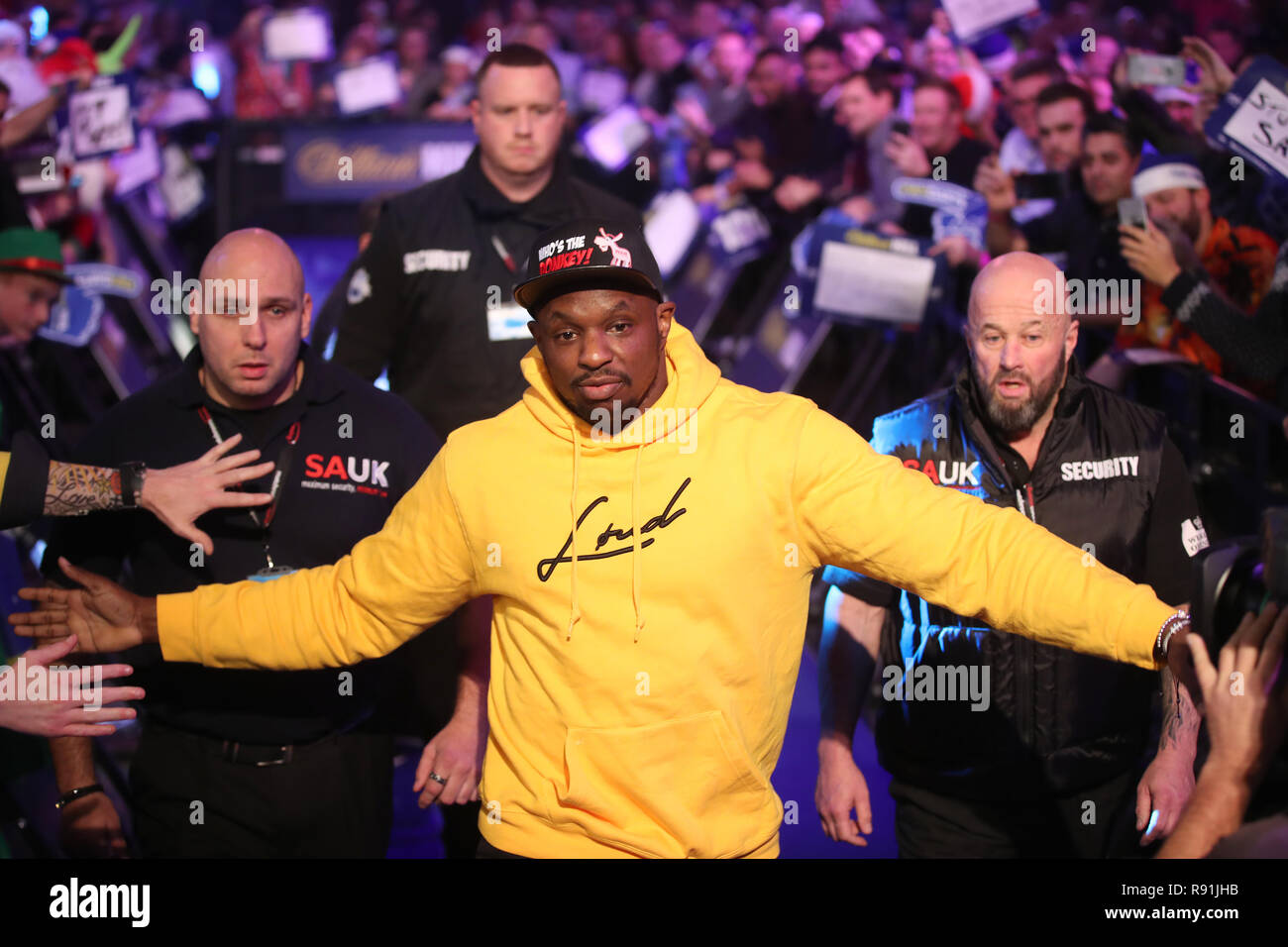 Boxer Dillian Whyte makes an appearance during day six of the William ...