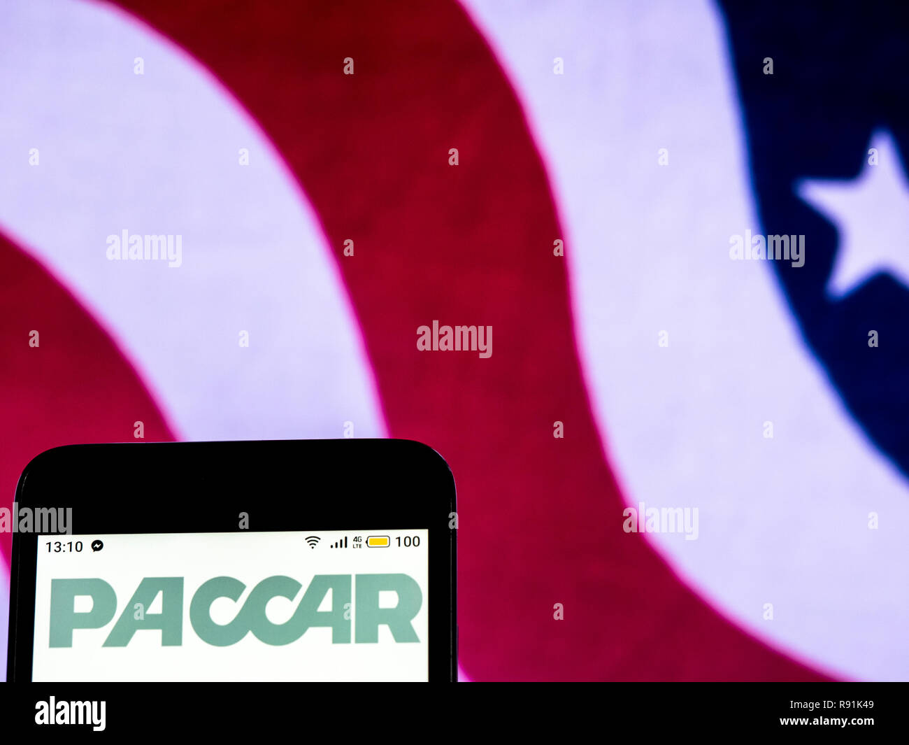 Paccar Manufacturing company logo seen displayed on smart phone Stock ...