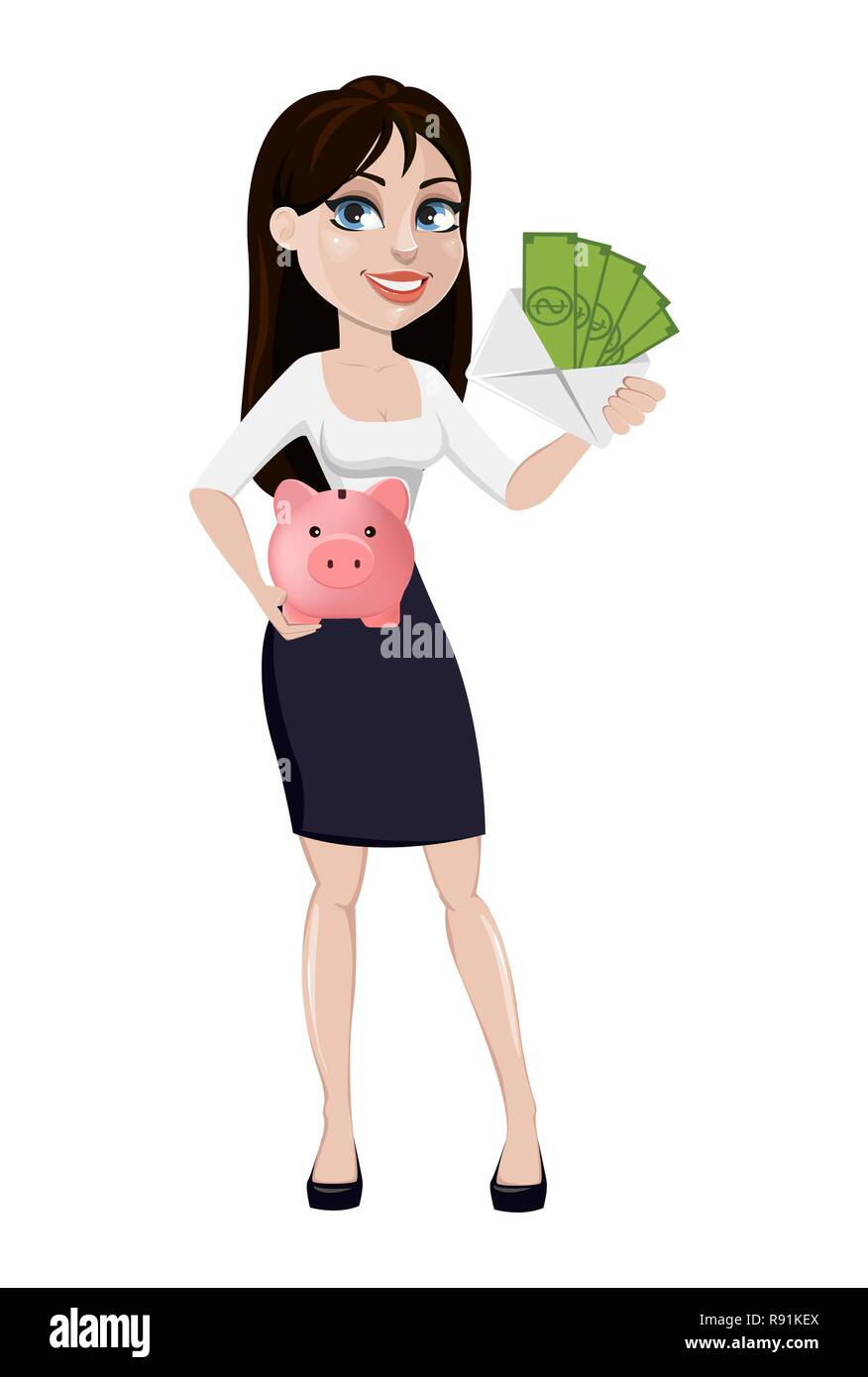 Cash in brown envelope Stock Vector Images - Alamy