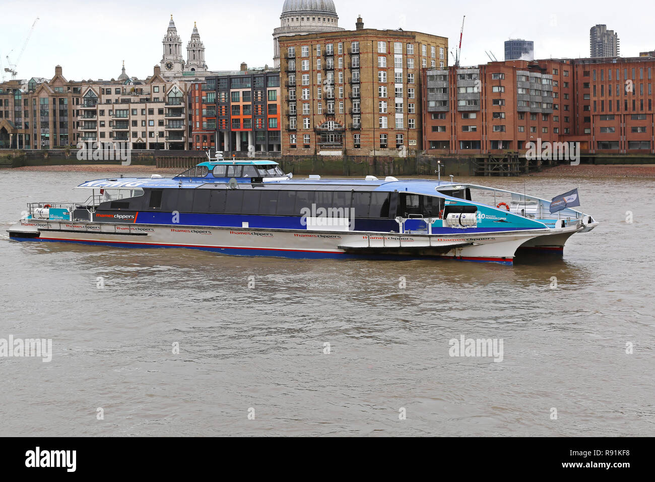LONDON, UNITED KINGDOM - NOVEMBER 20: Thames Clipper London on NOVEMBER ...