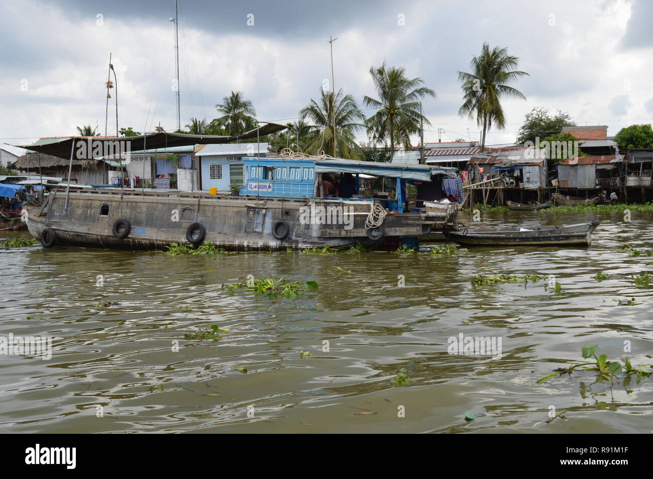 Vietnamese Junk Boats on the Delta Mekong Vietnam Travel Stock Photo ...