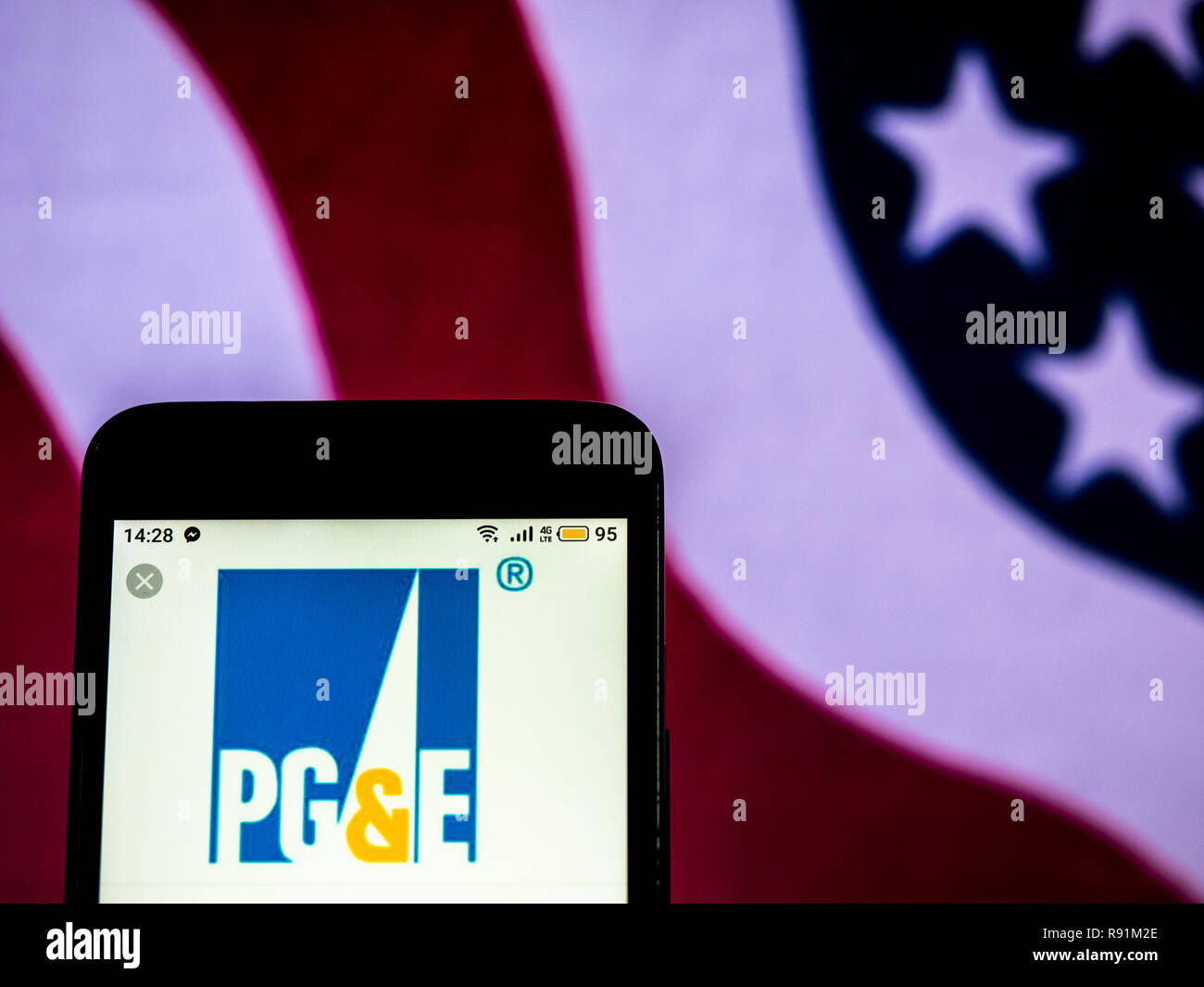 Pacific Gas and Electric Company Natural gas company logo seen ...