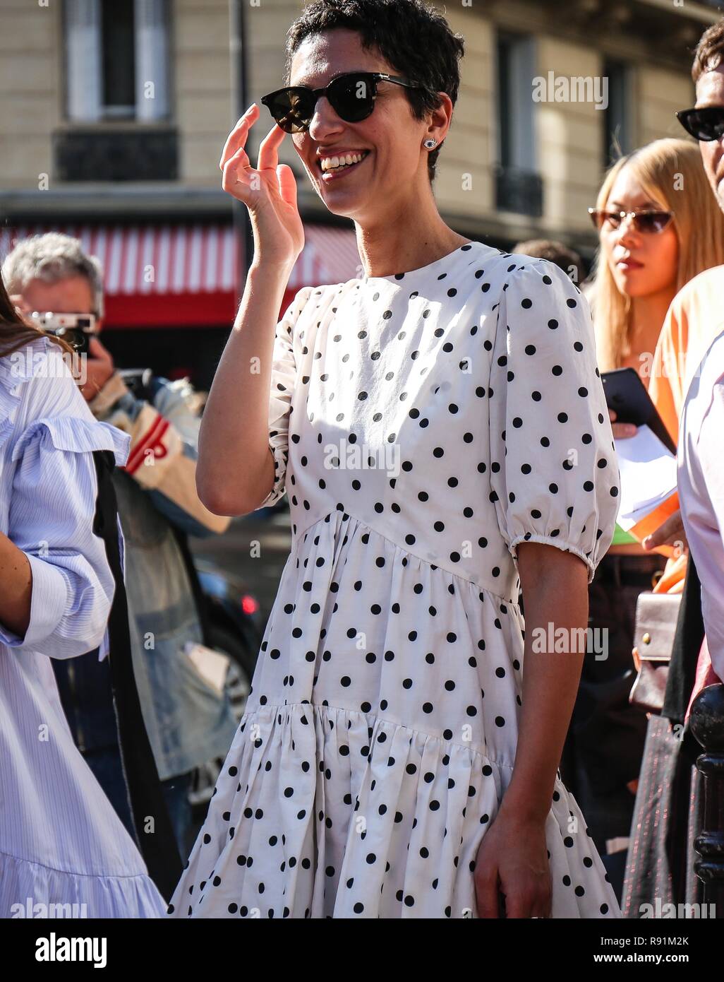 PARIS, France- September 27 2018: Yasmin Sewell on the street during ...