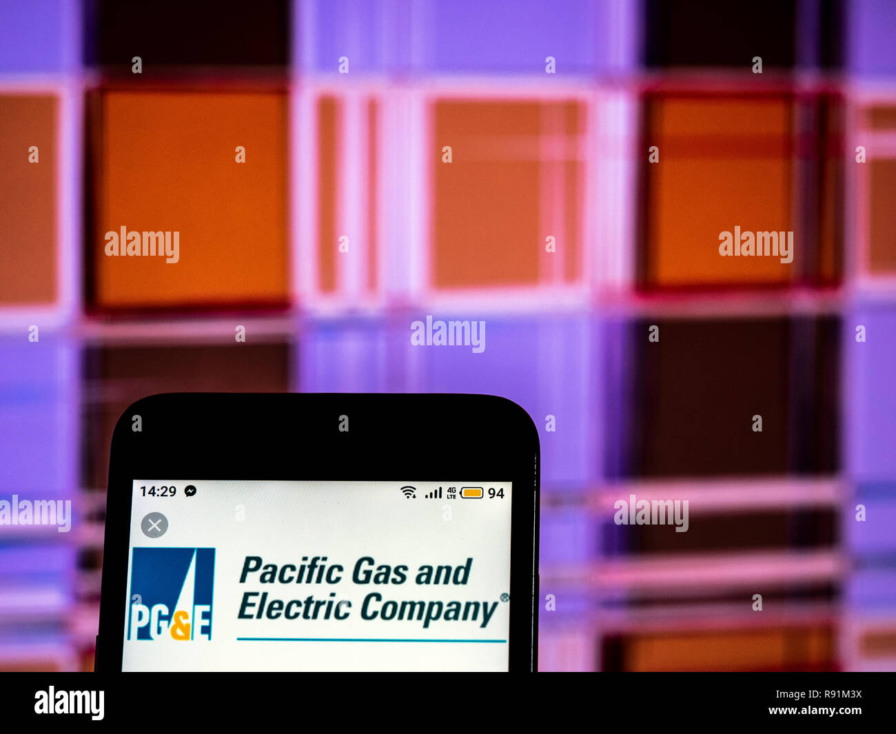 Pacific Gas and Electric Company Natural gas company logo seen ...