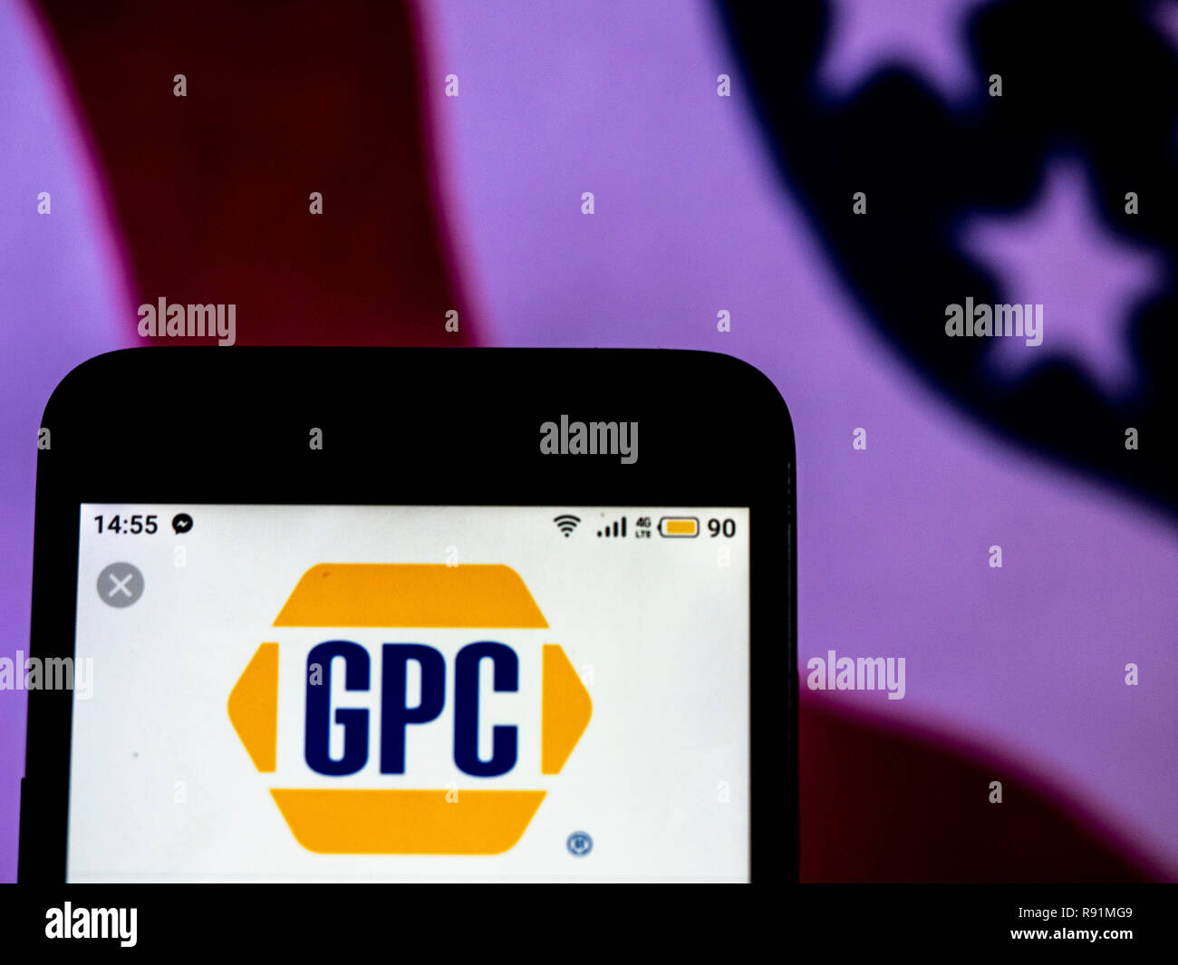 Genuine Parts Company logo seen displayed on smart phone Stock Photo ...