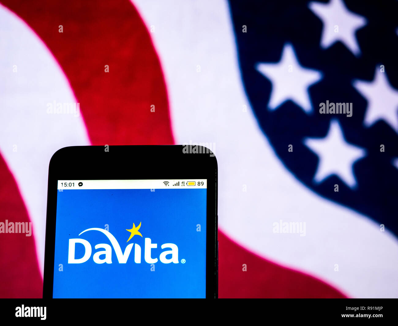 DaVita Healthcare company logo seen displayed on smart phone Stock ... DaVita Healthcare company logo seen displayed on smart phone Stock ...