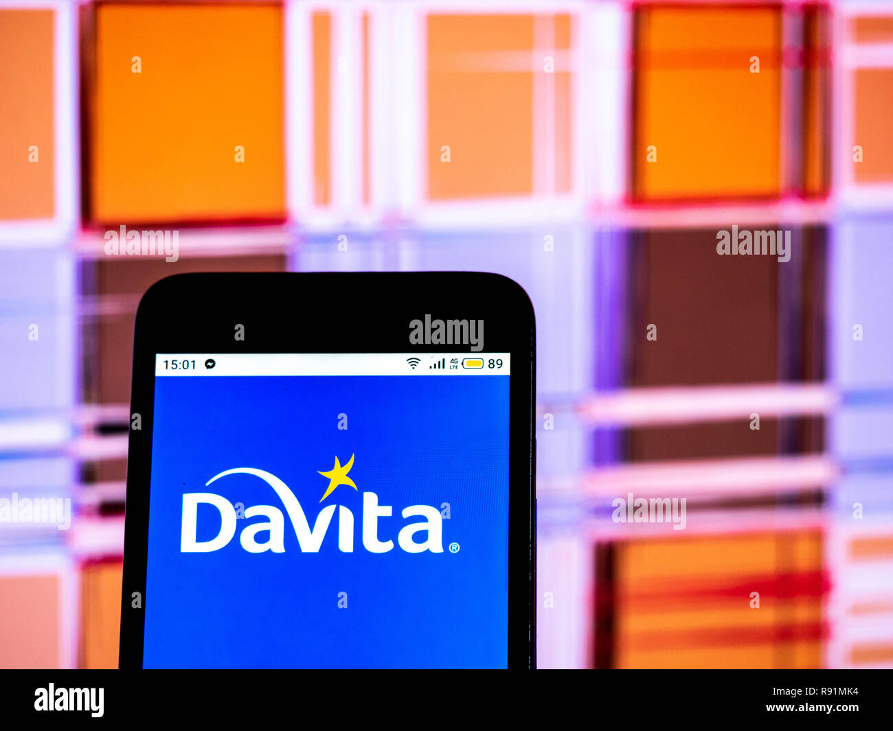 DaVita Healthcare company logo seen displayed on smart phone Stock ... DaVita Healthcare company logo seen displayed on smart phone Stock ...