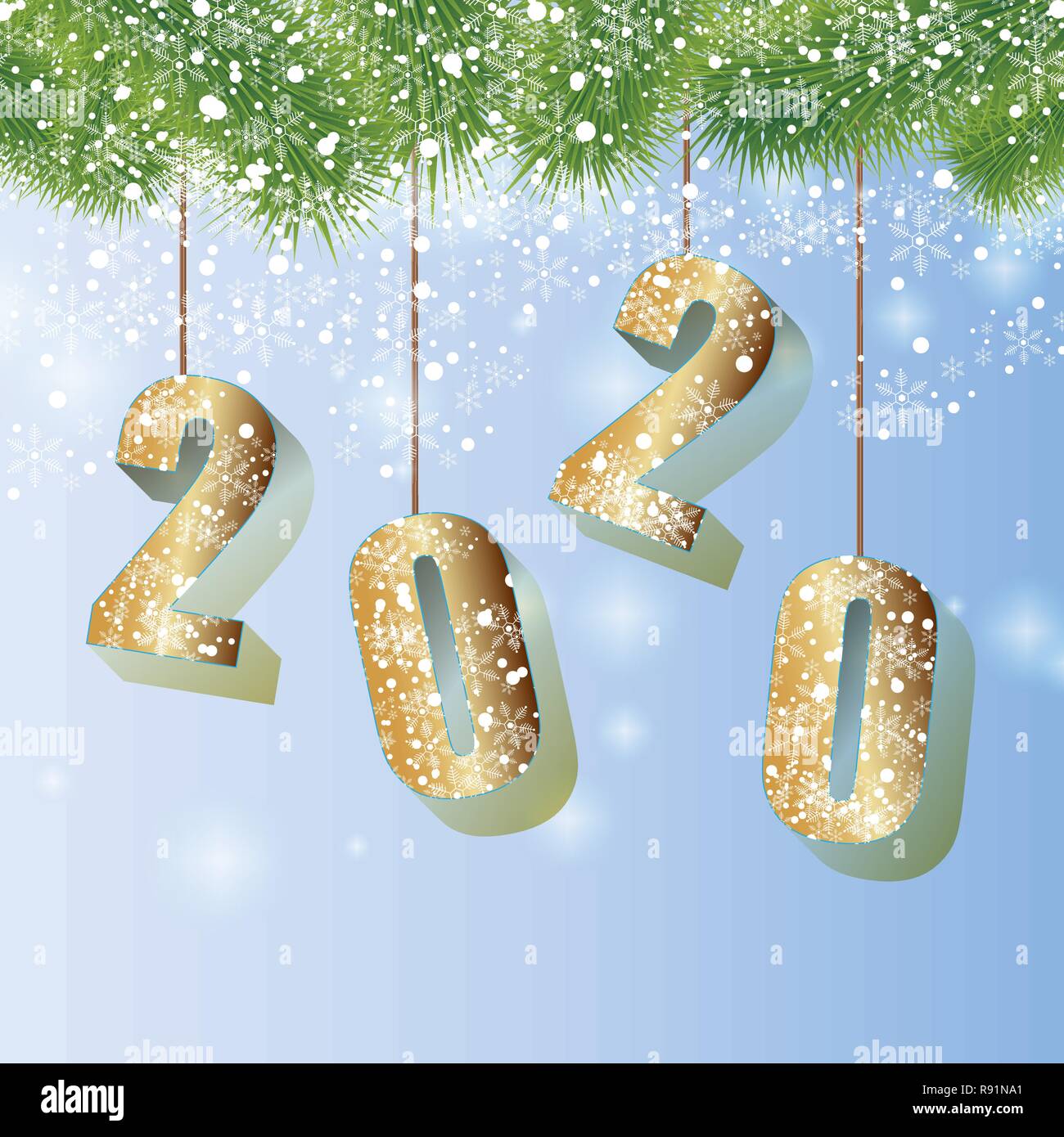 New year 2020 white background Stock Vector Images - Alamy